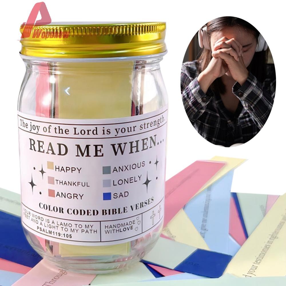 Bible Verse Jar Prayer Jar Color Coded Blessings Jar for Emotions and Feelings [Woodrow.sg ...