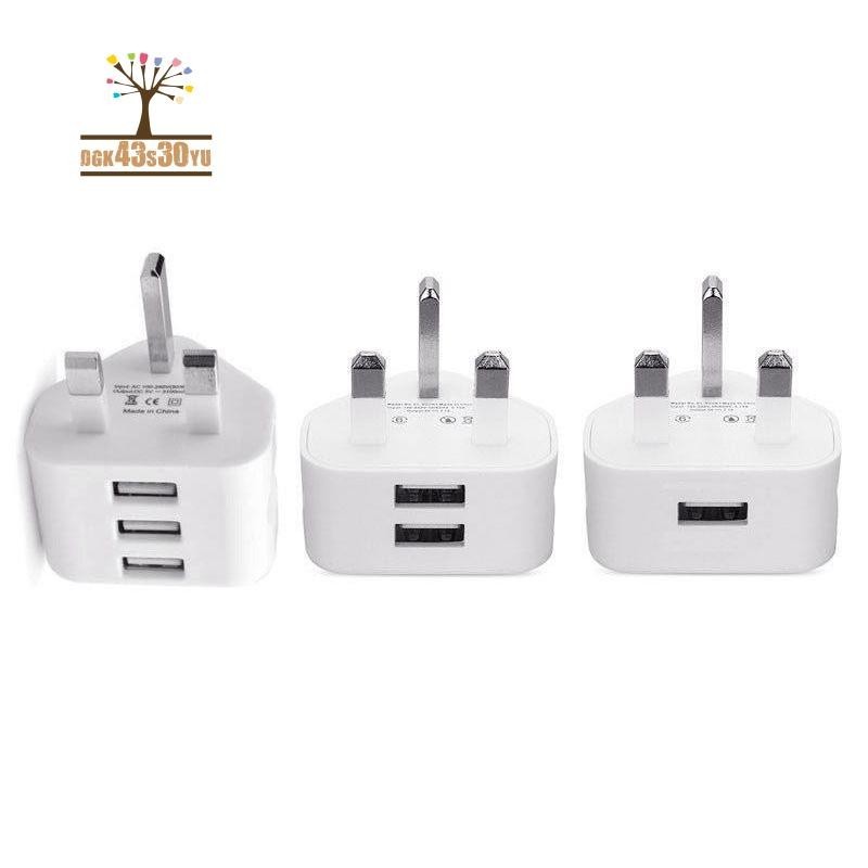 Universal Usb Uk Plug 3 Pin Wall Charger Adapter With Usb Ports Travel ...
