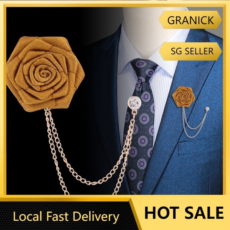 Korean style bridegroom best men wedding flower pin accessories rose ...