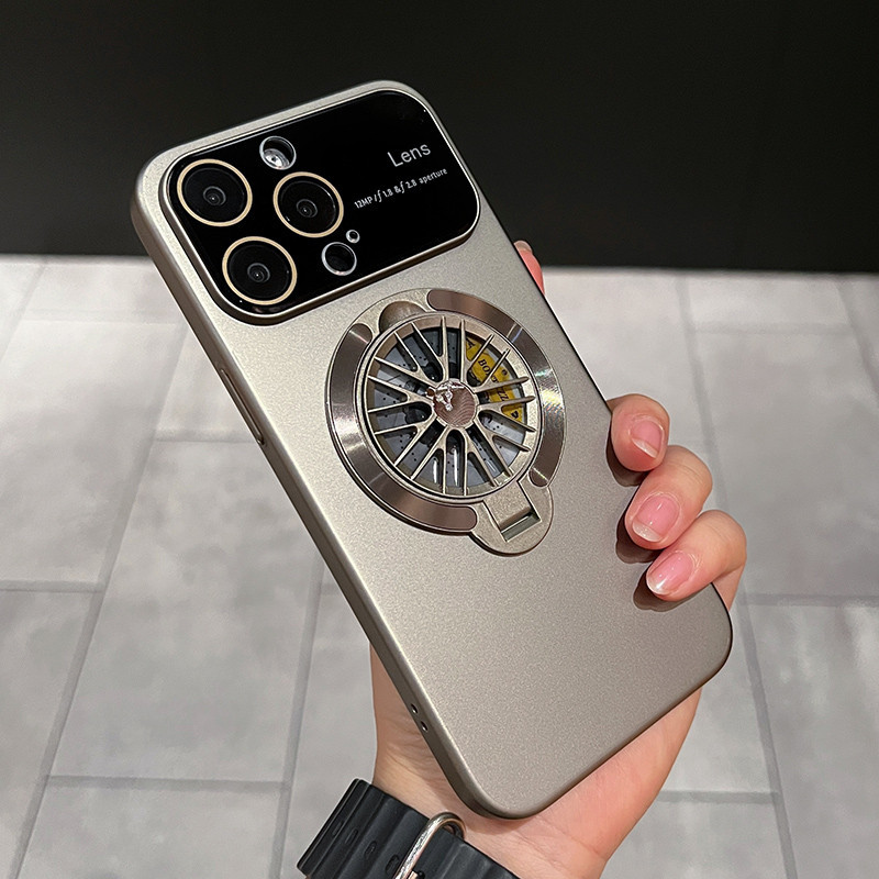 Rotating Gyro Fold Bracket Magnetic Phone Case for iPhone 17 16 14 15 ...