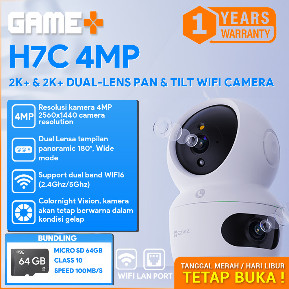 EZVIZ H7C 4MP 2K+ & 2K+ DUAL-LENS COLORNIGHT PAN & TILT WIFI CAMERA ...