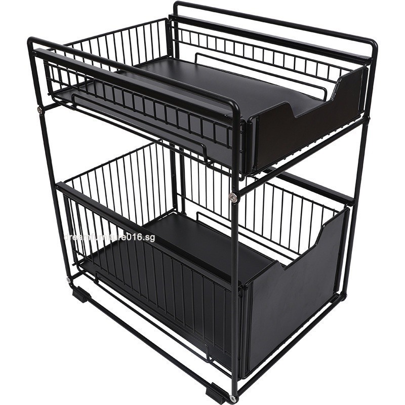 Kitchen Pull-Out Large Storage Rack Under Sink Organizer | Shopee Singapore