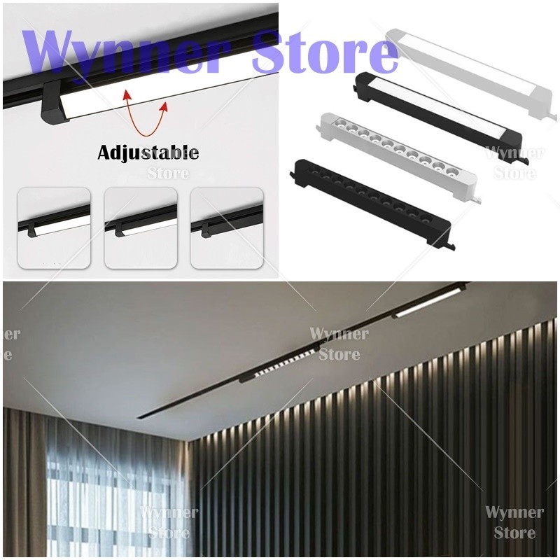 Led Grille Track Light Anti-Glare Angle Adjustable Linear Track Light ...