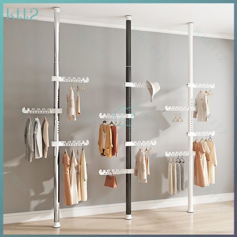 Ceiling drying clothes rack household floor telescopic pole bedroom ...