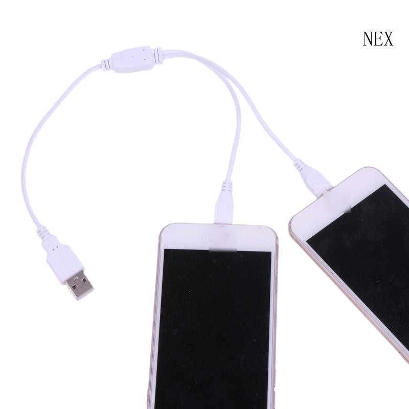 NEX Micro USB Splitter Cable Dual Micro USB to USB 2 0 Y Splitter ...