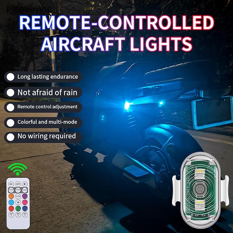 【HBSG】 RGB Led Aircraft Strobe Car Motorcycle Lights With Remote Control LED Flash Position ...