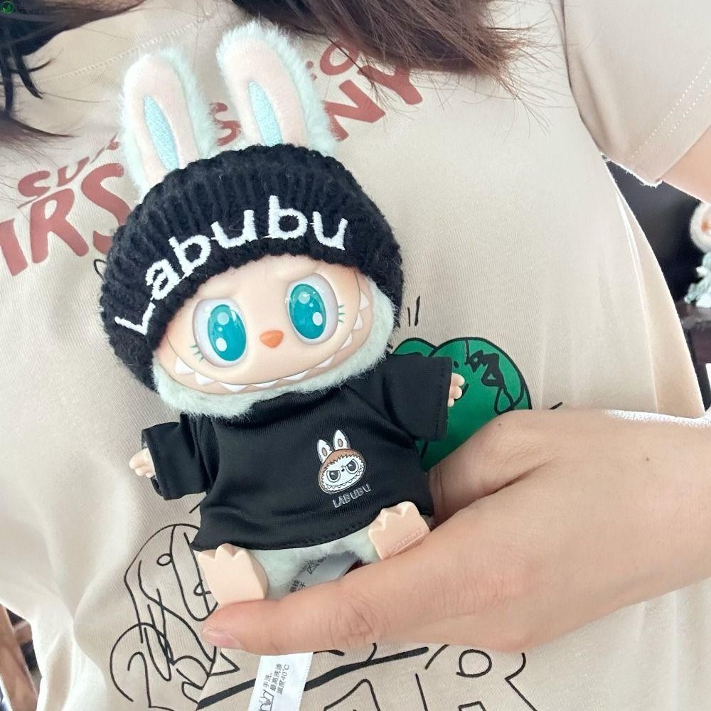 NEEDWAY Sitting Party Labubu Doll Clothes, Knitted hat Sweater Labubu ...