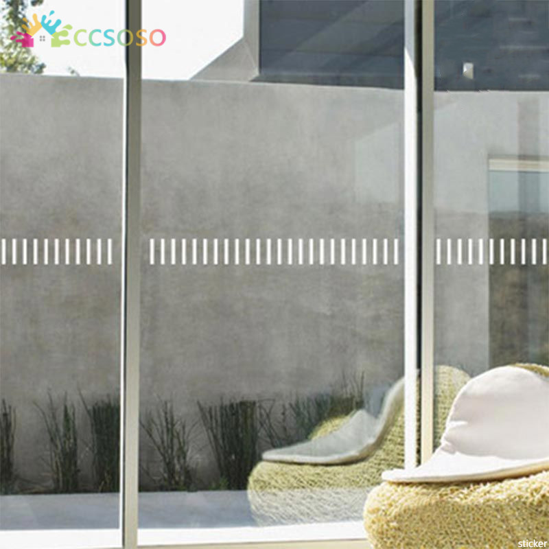 Simple Line Waistline Glass Stickers Shopping Mall Office Glass Door ...