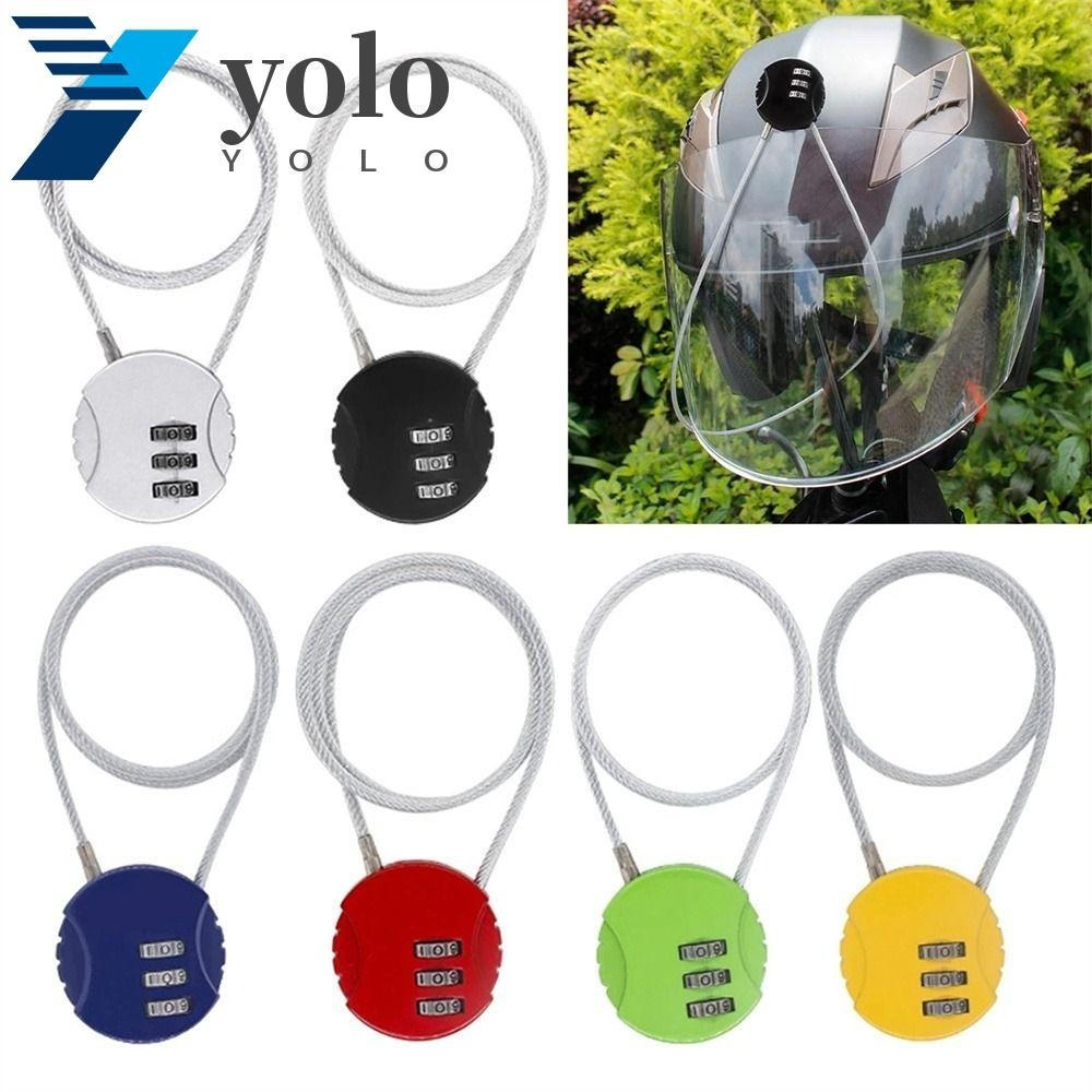YOLO Helmet Lock Mountain Bike Motorbike Bicycle Locks Motorcycle 3 ...