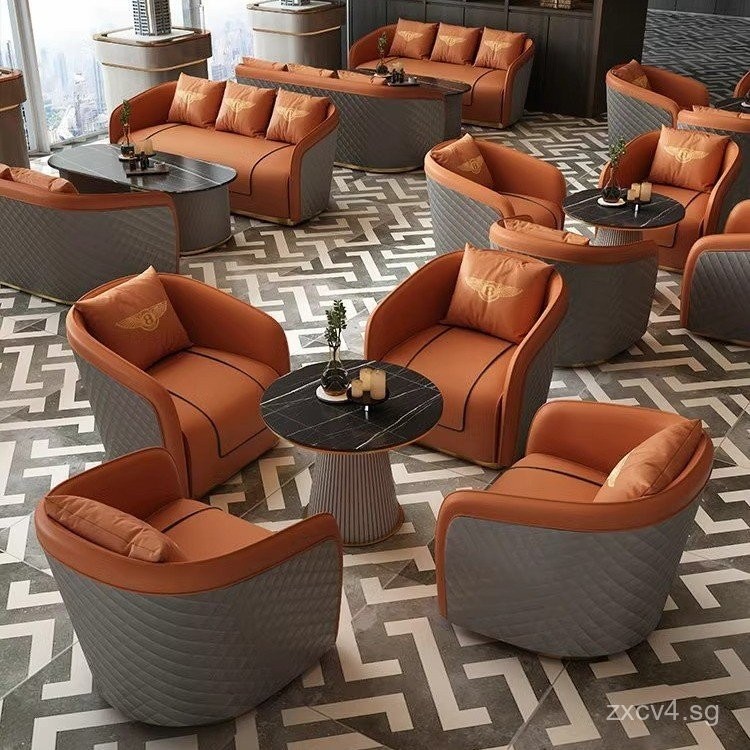 Luxury Sales Office Meeting Table and Chair Set Hotel Lobby Apartment ...