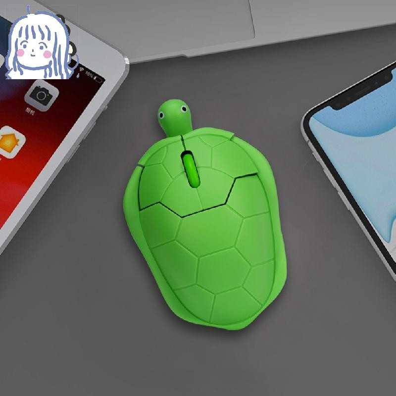Animal Turtle Shape Cute Turtle Design Silent Wireless Mouse Battery ...