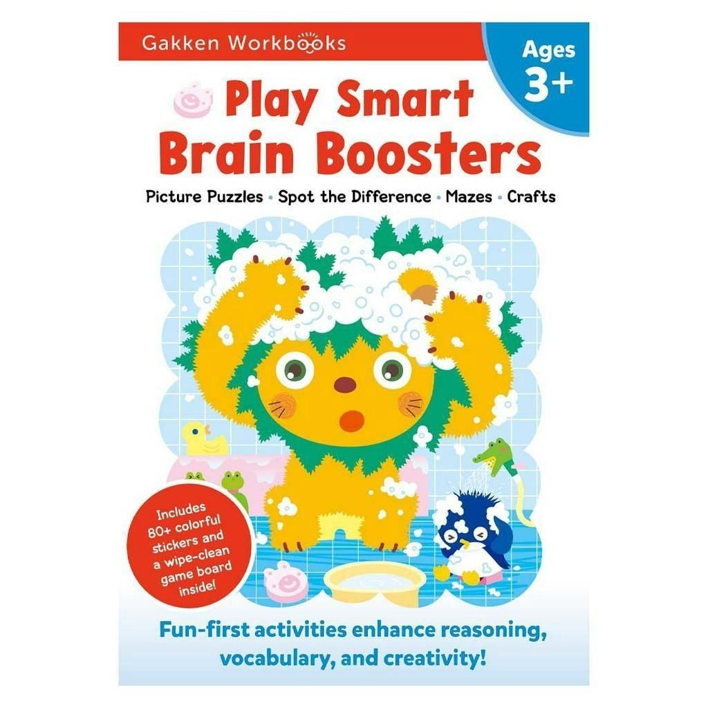Gakken Workbooks Play Smart Brain Boosters Age 3+ Picture Puzzles/ Drawing Projects/ Number ...