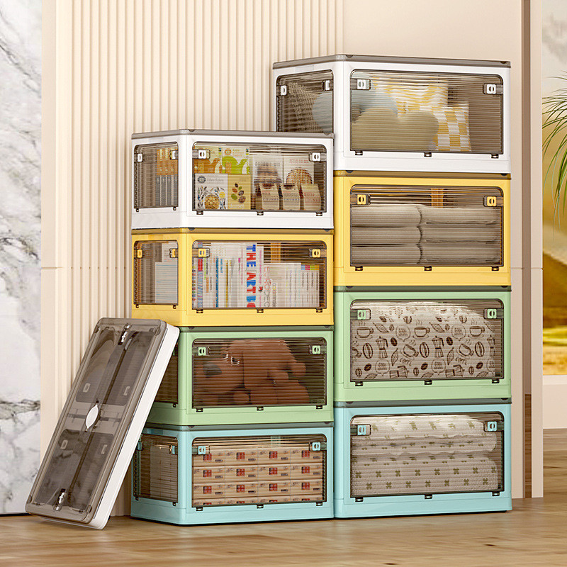 Foldable Storage Box Stackable Storage Drawer Cabinet Wardrobe Home ...