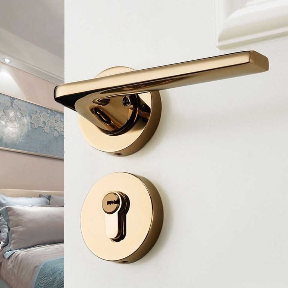 Golden Bright Gold Split Lock Black Elegant Black Split Lock Magnetic ...