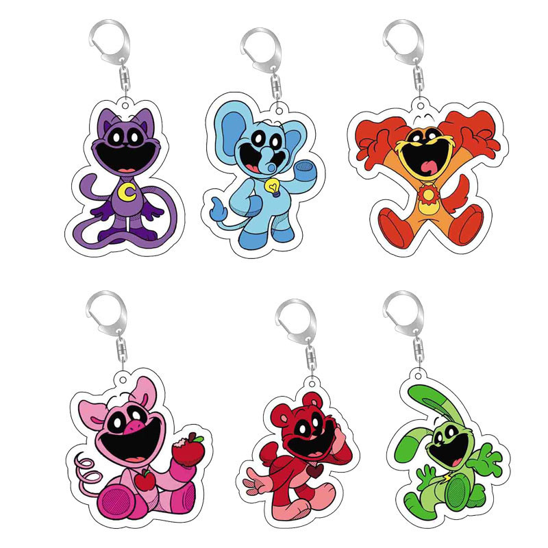 Game Smiling Critters keychain Cartoon Hopscotch Catnap Bearhug Acrylic ...