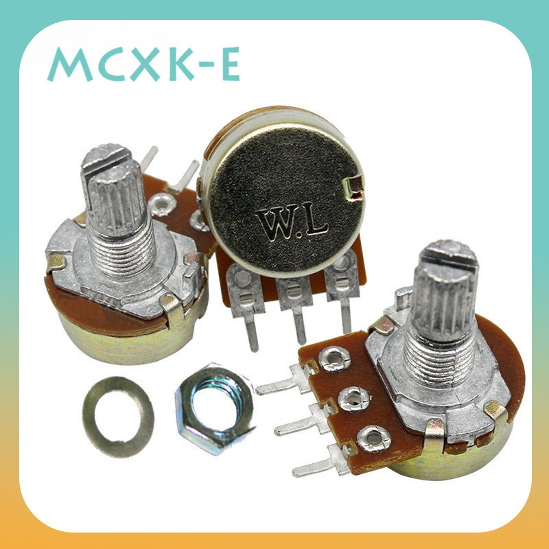 WH148 15mm B1K B2K B5K B10K B20K B25K B50K B100K B500K B1M Single Turn ...