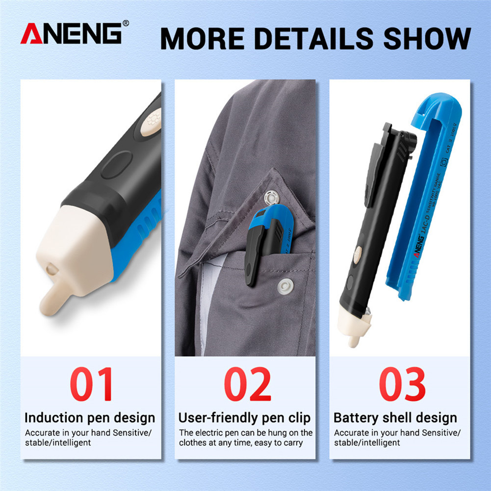ANENG Non-contact Test Pen Electric Indicator 90-1000V Induction Test ...
