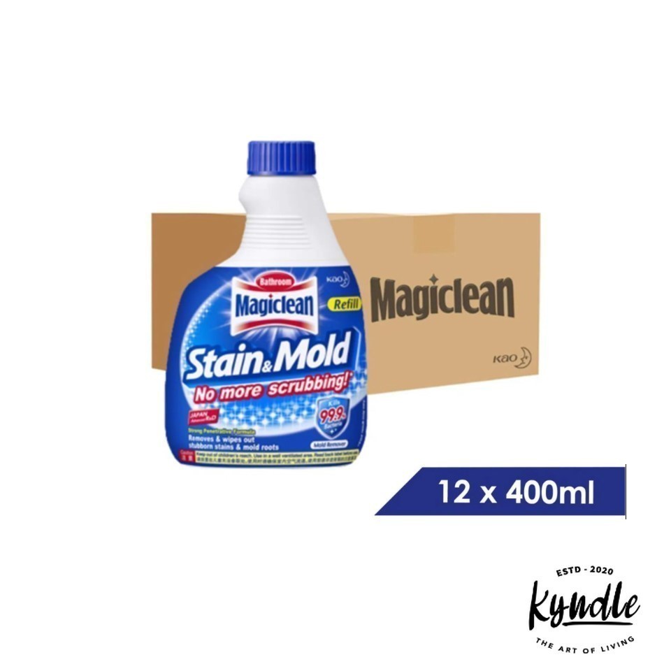 Kao Magiclean Bathroom Stain & Mold Refill Carton 400ml x 12 | Refill ...