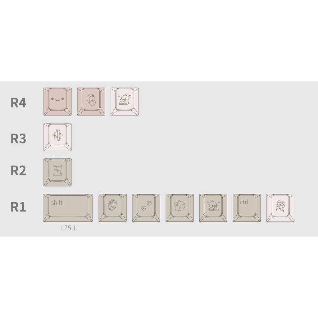 Pingdai osume Keycap Five-Sided Sublimation pbt High Content Material ...