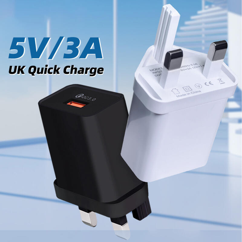 Universal USB Charger 5V 3A UK Plug 3 Pin Wall Charger Adapter Smart ...