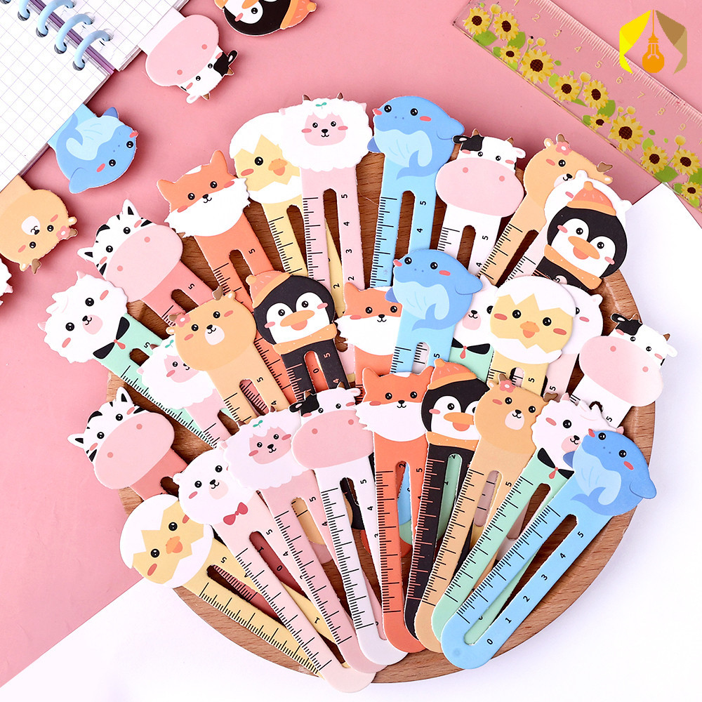 50 Pcs Mini Paper Chicken Dog Animal Style Bookmarks - School DIY Book ...