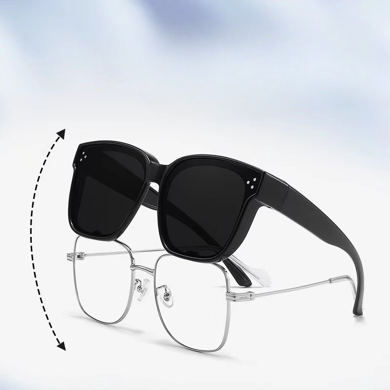 Sunglasses Foldable Myopia Glasses Cover Polarized Sunglasses Fit Over ...