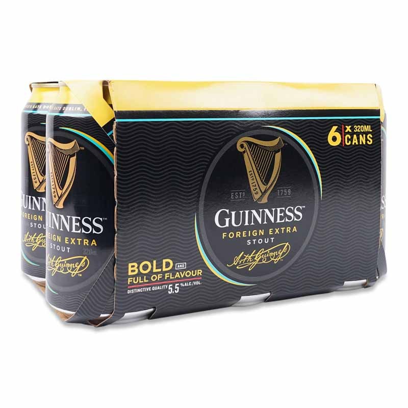 Guinness Extra Stout Can 6s X 320ml | Shopee Singapore