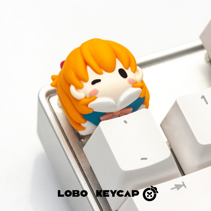 Neon Genesis Evangelion Resin Keycap EVA Asuka Ling Polly Original ...
