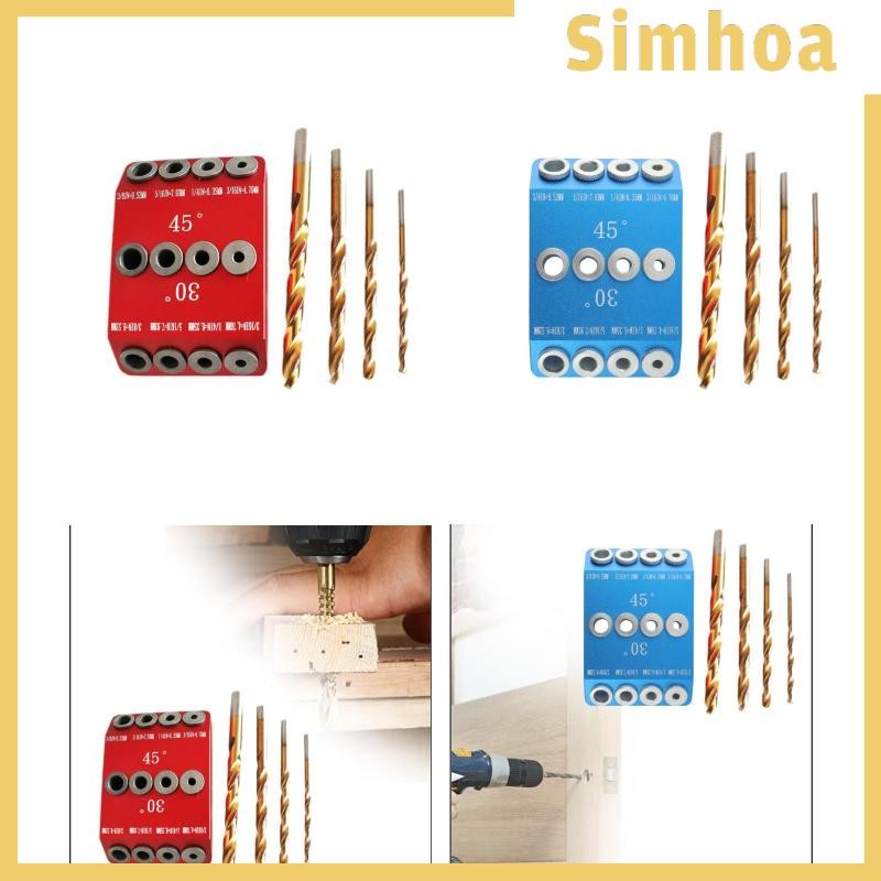[SIMHOA] 30 45 90 Degree Angle Drill Guide Jig Drill Template Block ...