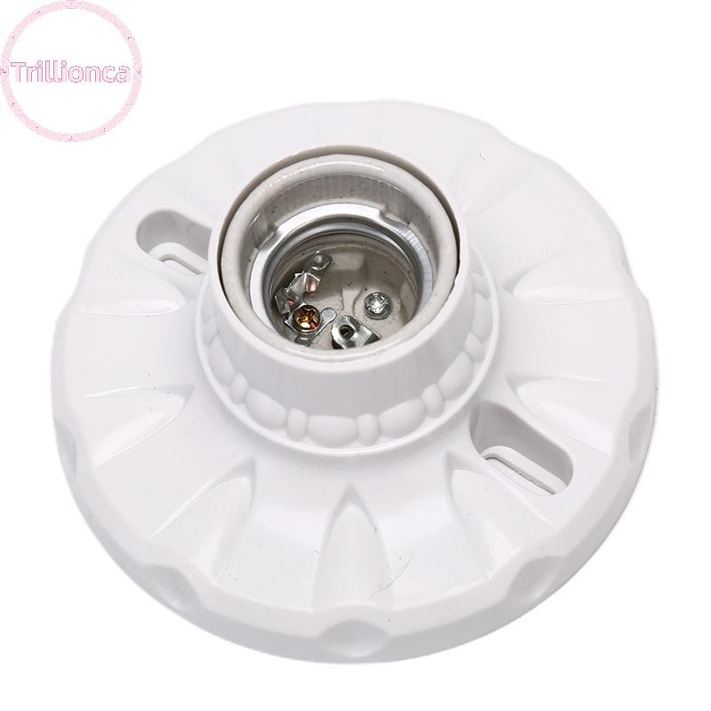 Trillionca E27 Ceramics LED Light Bulb Holder Round Socket Base Hanging ...