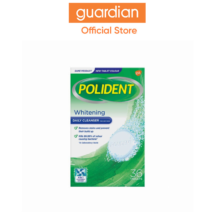 Polident Denture & Retainer Cleaning Tablets 36pcs Whitening & Fresh ...