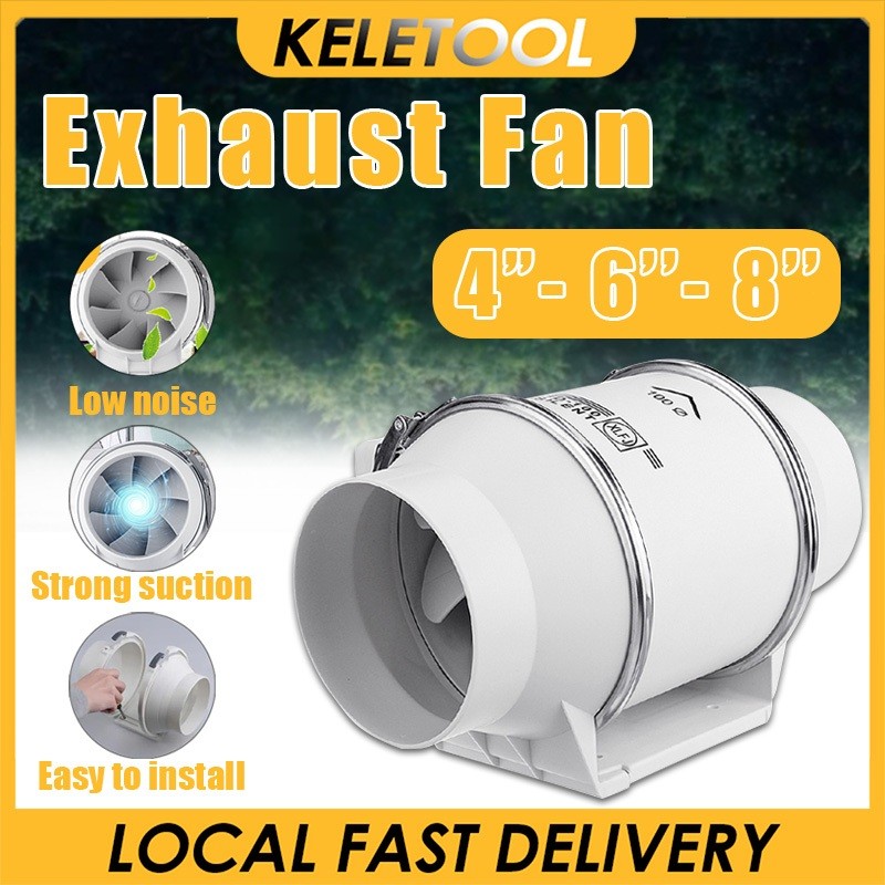 exhaust Kitchen Air Extractor Fan Wall Ventilator inline duct fan ...