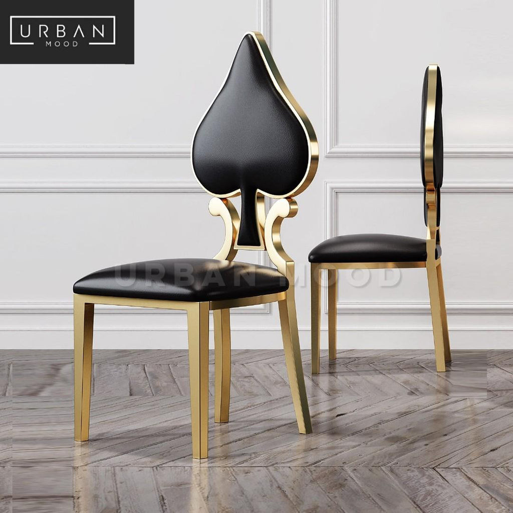 Urban Mood SPADE Victorian Chrome Gold Dining Chair | Shopee Singapore