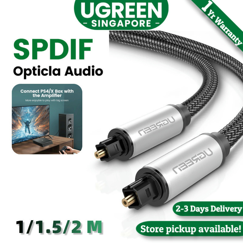 UGREEN Optical Audio Cable Fiber Audio Digital Toslink Cable Nylon ...