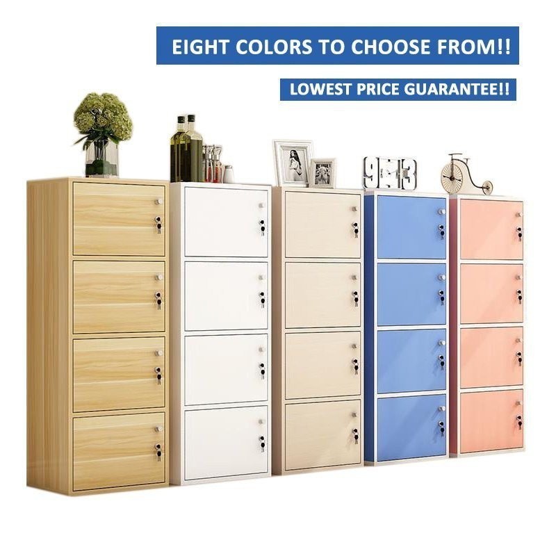 YOULITE Storage Cabinet With Door Lock Side Cabinet Drawer Cabinet Tier ...
