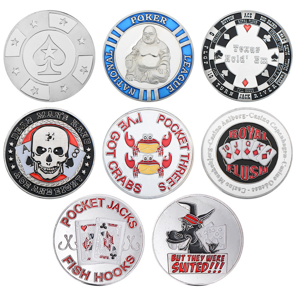 Metal Bank Code Full Press Chip Coin Heart Red Heart Poker Chip ...