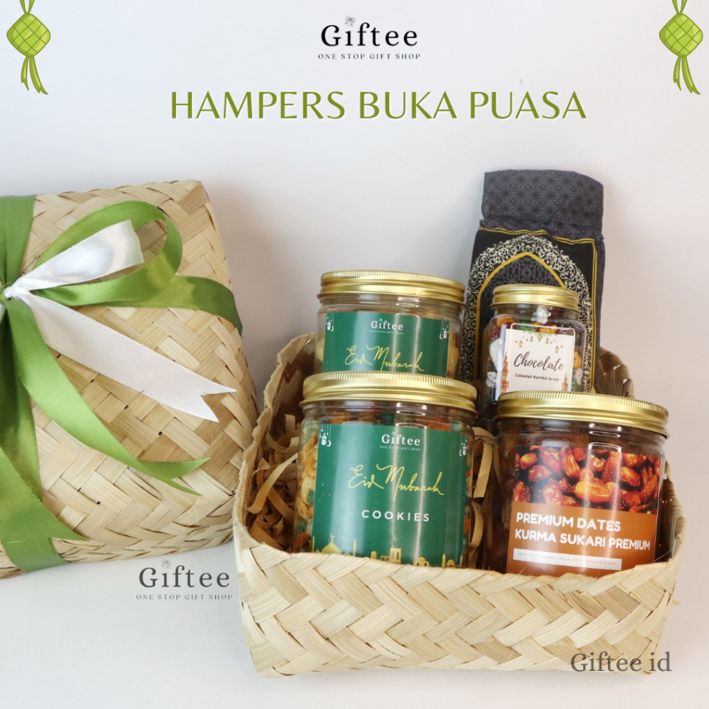 HAMPERS OPEN FASTING BESEK FILLED WITH DATES SNACKS, PRAYER RUGS ...