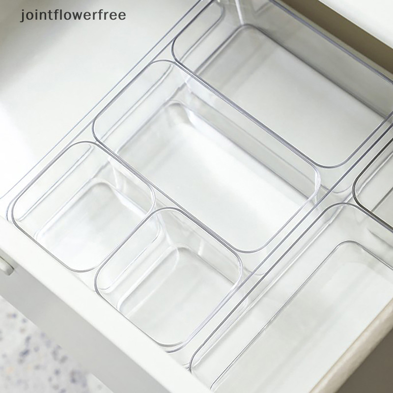 JOSG Clear Drawer Organizer Transparent Drawer Divider Storage Box ...