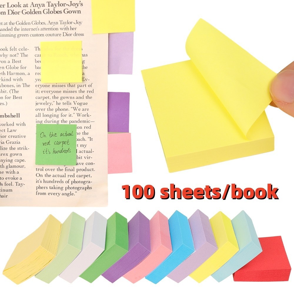 100 Sheets Sticky Notes - Memo Pad Posted It Sticky Notes - Planner ...