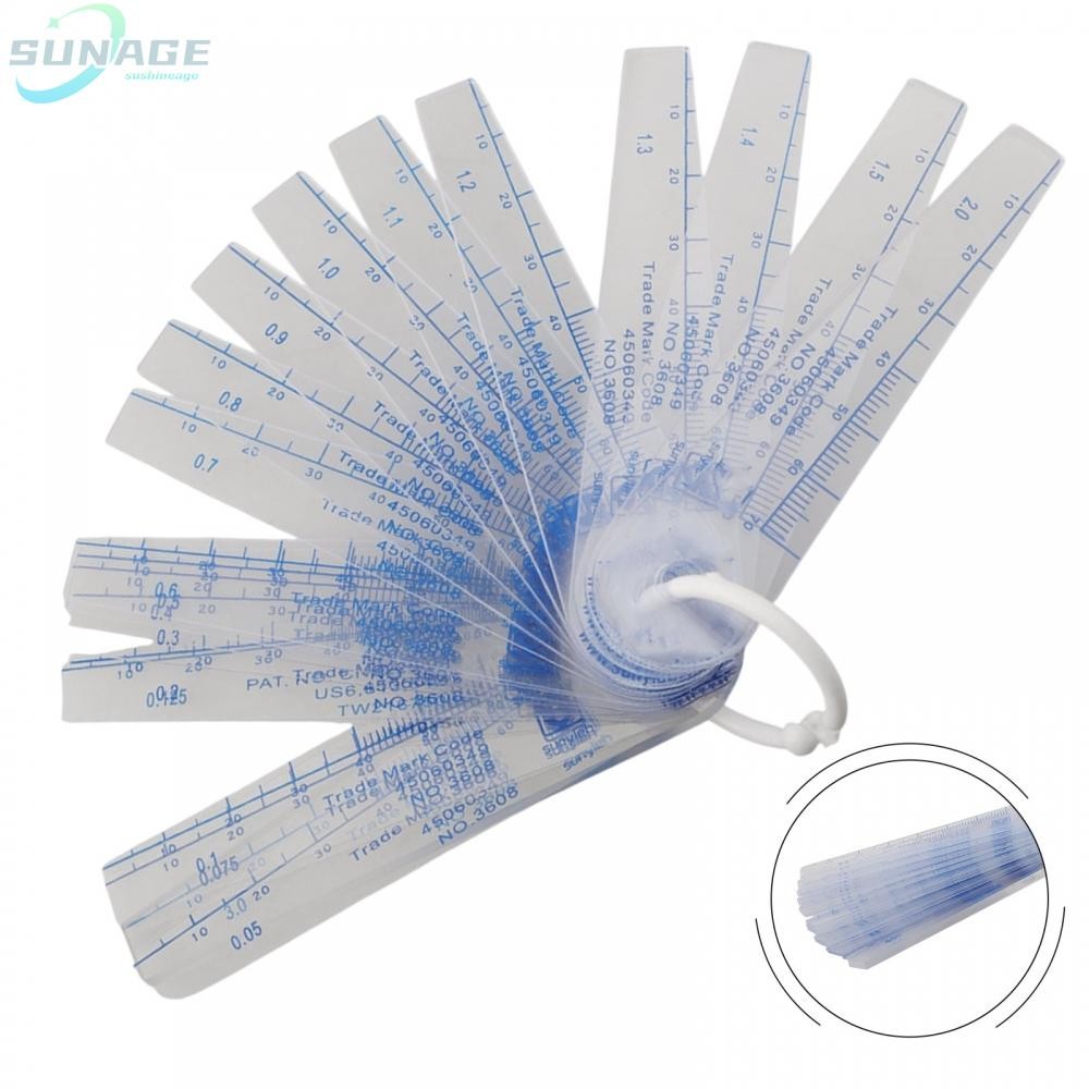 Convenient Portable Plastic Feeler Gauge with a Range of Measurements ...