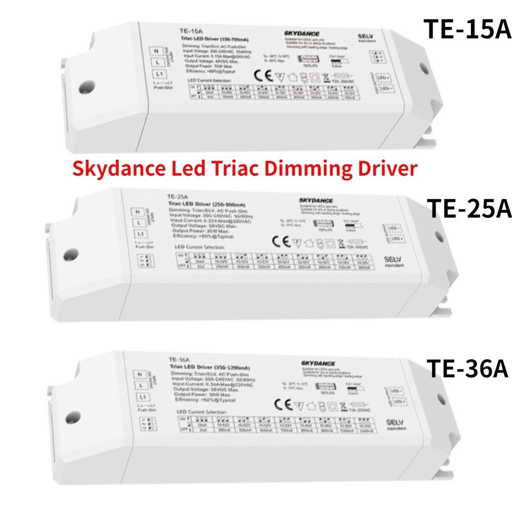 Skydance Led Triac Dimming Driver TE-15A/25A/36A 200-240V Input,Output 15-36W 150-1200mA ...