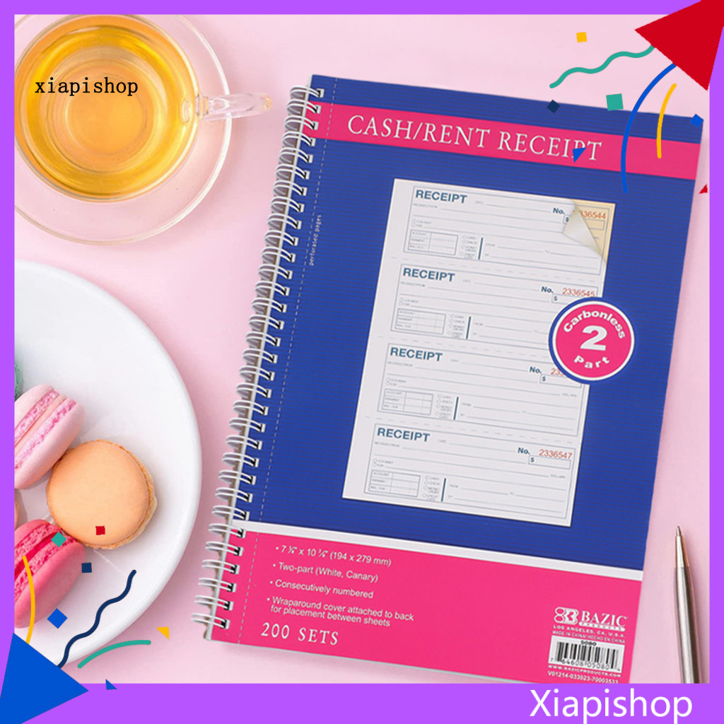 XPS Duplicate Receipt Book Receipt Book with Carbon Copy 200 Sets 2 ...