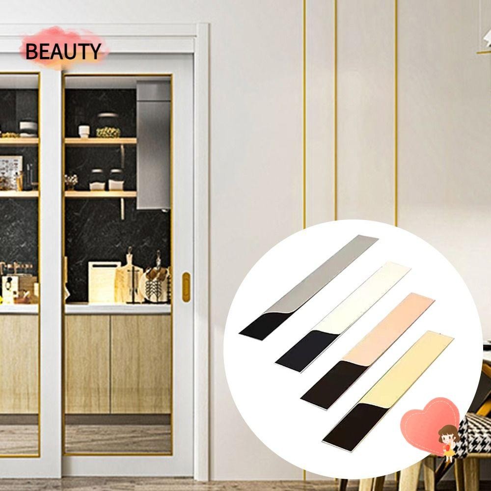 BEAUTY Wall Ceiling Edge Strip, 3Meter Plane Tile Sticker Mirror Wall ...