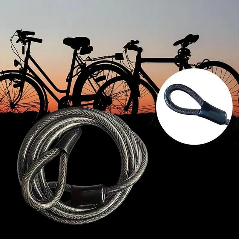 BCF Bike Lock Cycling Strong Steel Cable Lock Anti-Theft Security Steel ...