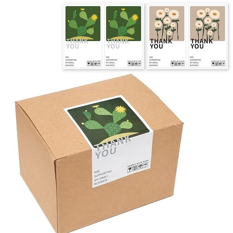 Label Sticker Thank You Packaging Parcel Seal Sticker Fragile Handle ...