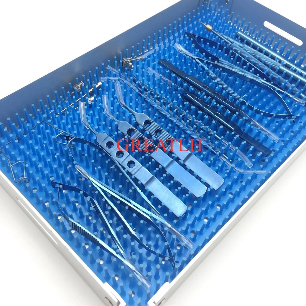 Titanium Vannas Scissors Straight/curved Cataract Surgical Set Sterilization Tray Box Ophthalmic ...