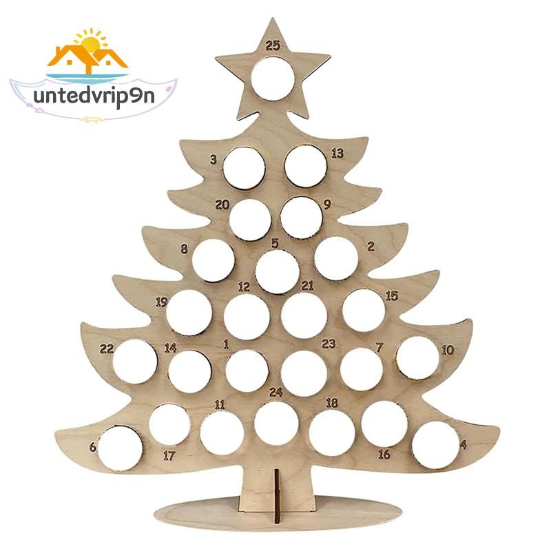 Wooden Christmas Countdown Calendar Christmas Tree Countdown Calendar ...