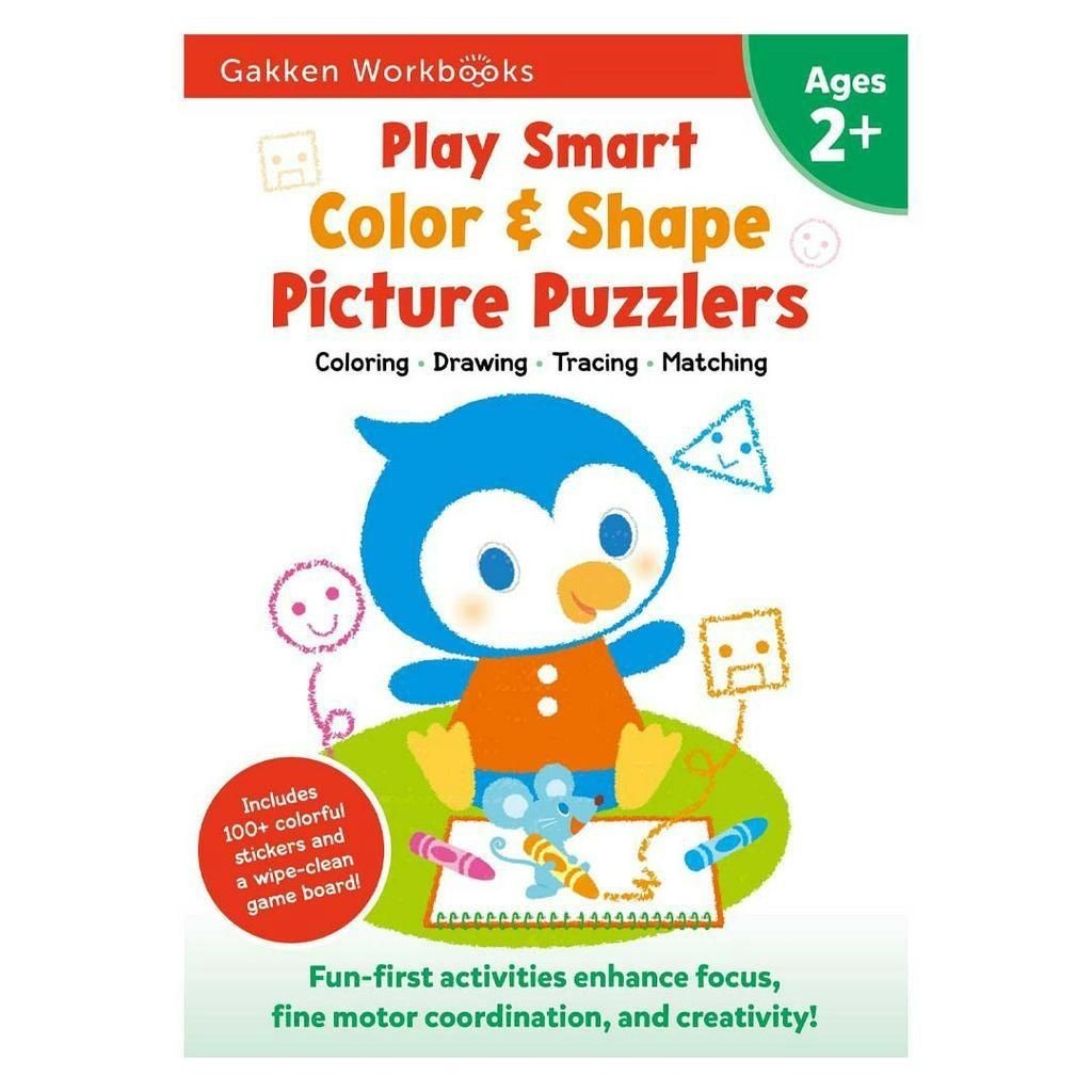 Gakken Workbooks Play Smart Color & Shape Picture Puzzlers Age 2 ...