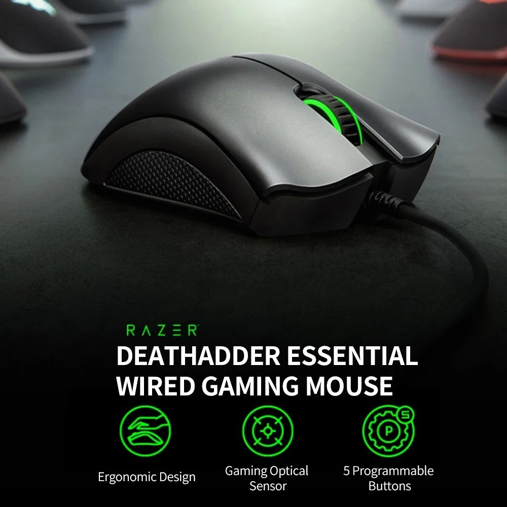Sleek Design Razer DeathAdder Essential Wired Gaming Mouse for Serious ...