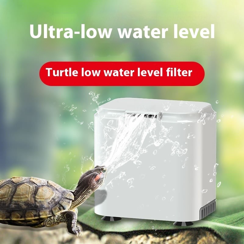Turtle with low water level filter, small turtle tank, silent three in ...